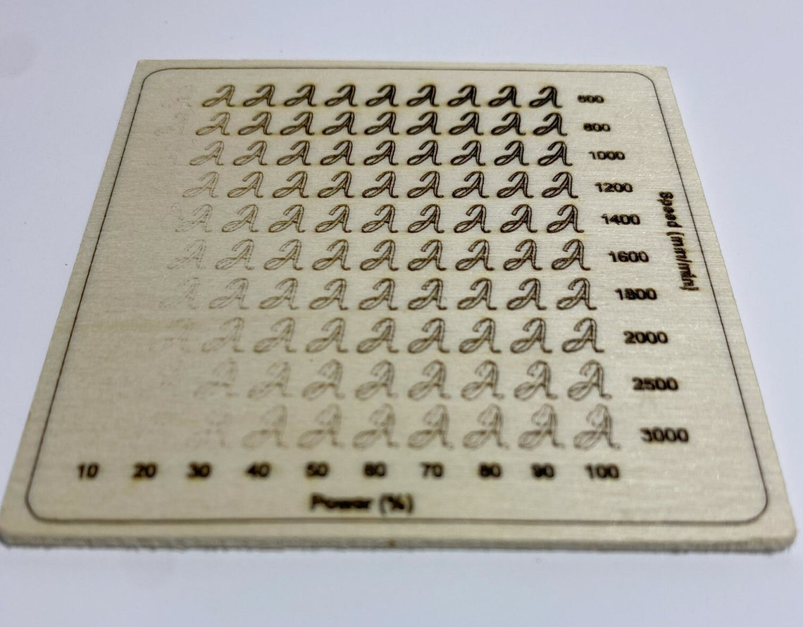 Laser Power Scale Test Pattern File for Lightburn Test Your Laser's ...