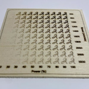Laser Power Scale Test Pattern File for Lightburn Test Your Laser's ...