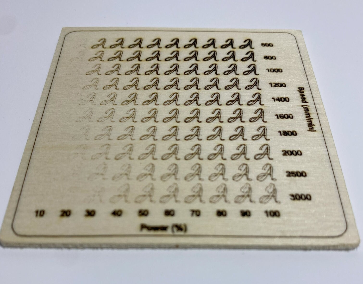 Laser Power Scale Test Pattern File for Lightburn Test Your Laser's ...