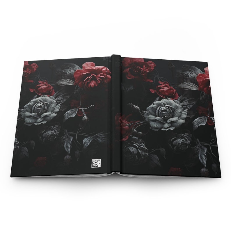Dark Academia Flowers Aesthetic Notebook, Vintage Style Hardcover ...