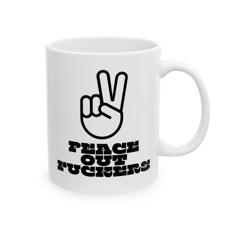 Peace Out Funny Retirement Mug, Farewell Gift, Coworker Gift, Coffee ...