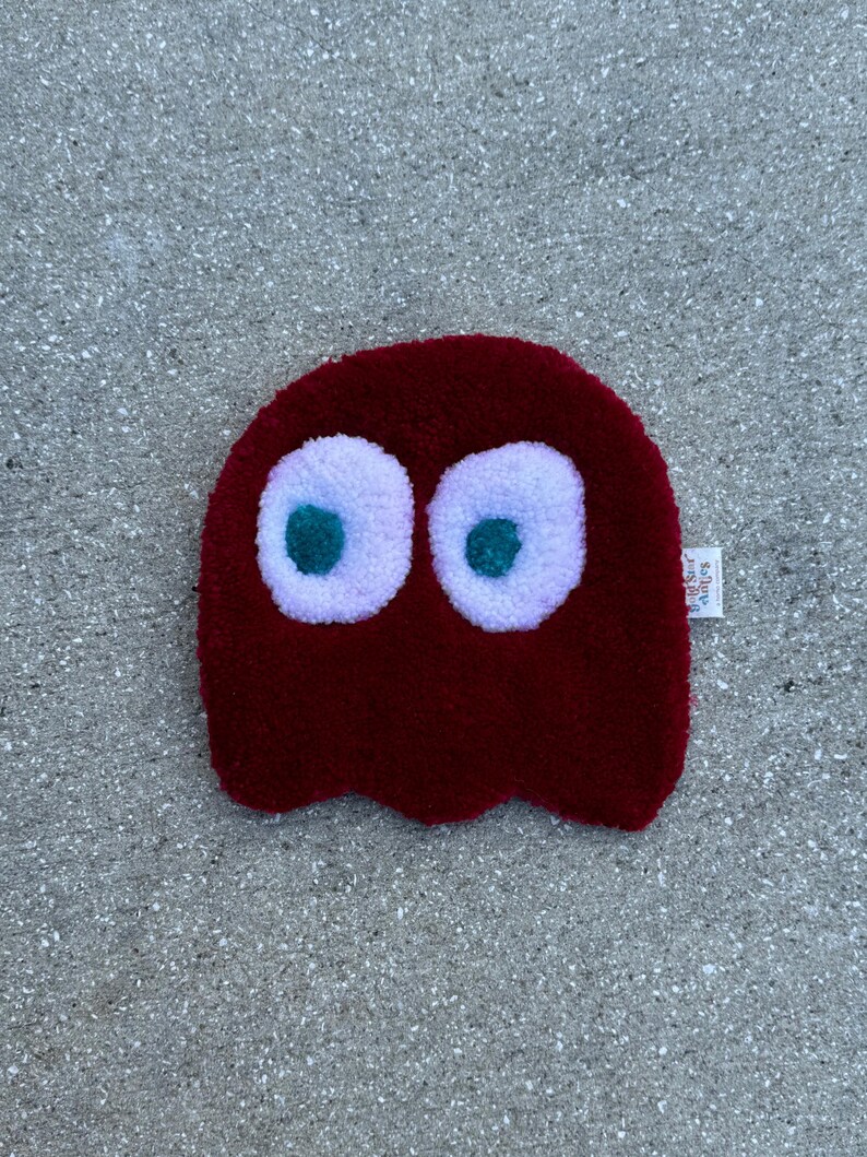 Retro Pacman Ghost, Pacman, Ghost Rug, Nostalgic, Video Game Rug - Etsy