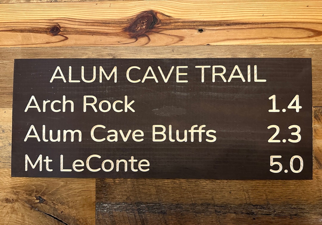 Alum Cave Replica Trail Sign - Etsy