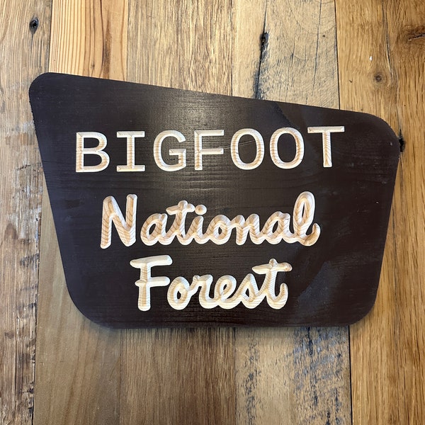 Bigfoot National Forest Sign - Etsy