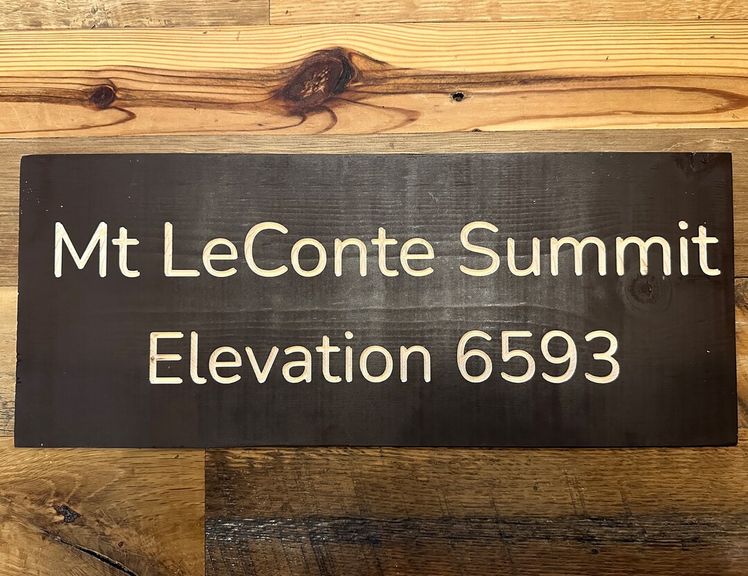 Mt Leconte Elevation Sign - Etsy