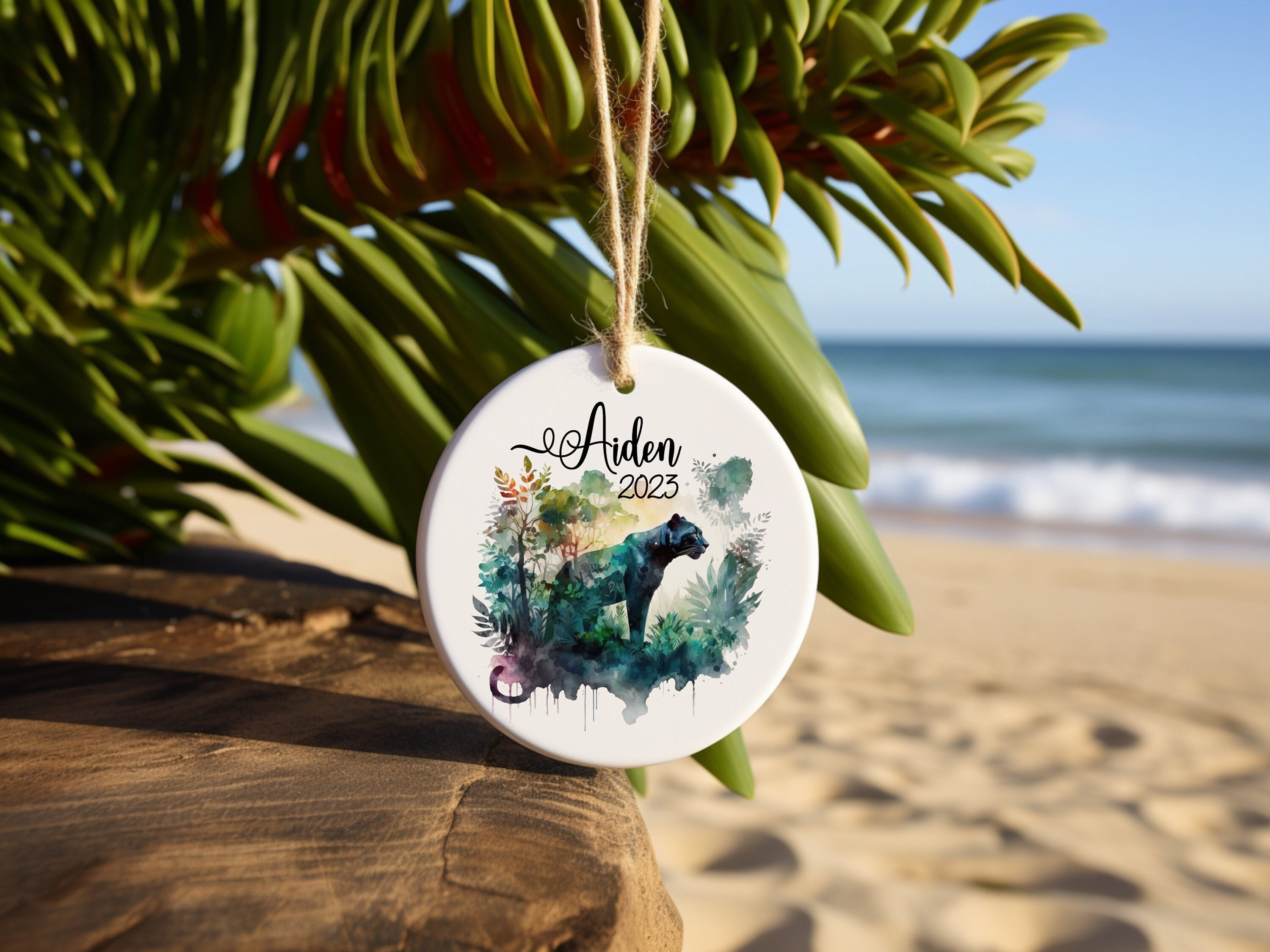 Black Panther Ornament, Personalized Panther Ornament, Custom Made ...