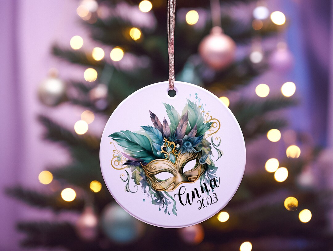 Personalized Venetian Mask Ornament, Customized Venetian Carnival Mask ...