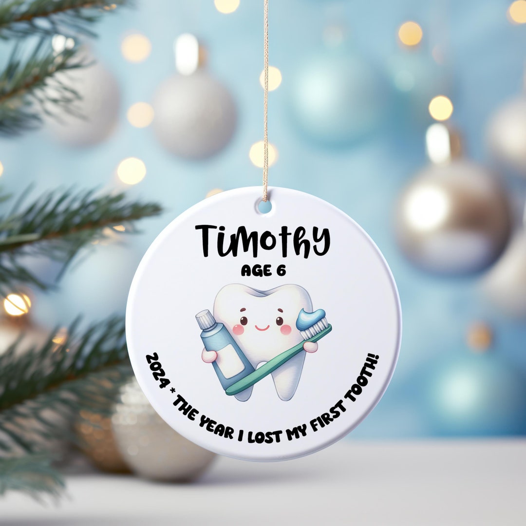 My First Lost Tooth Ornament, Personalized Keepsake Ornament, Custom ...