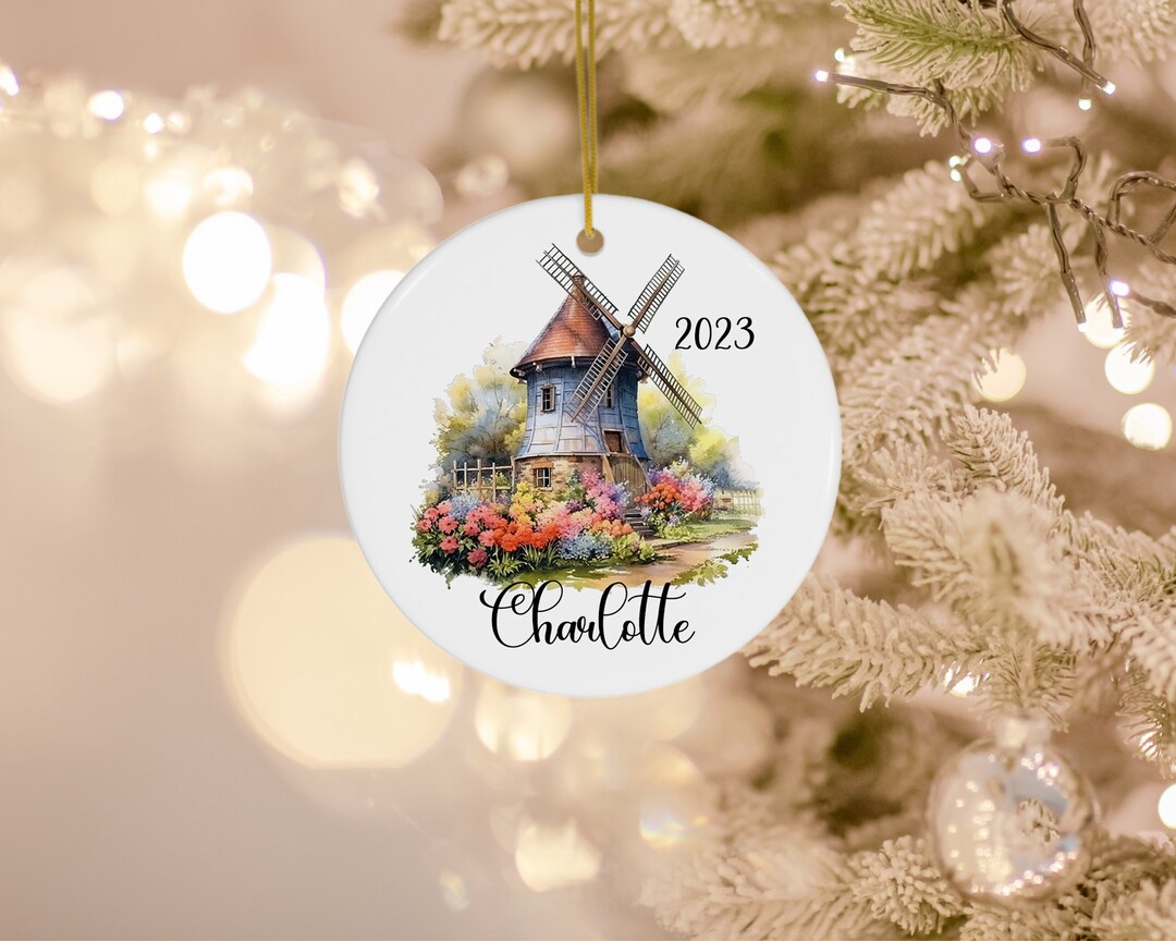 Personalized Windmill Ornament, Customized Windmill Ornament ...
