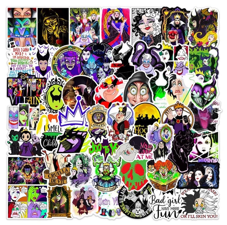 Disney Magic Villain Witch Maleficent Queen Sticker DIY Phone Laptop ...