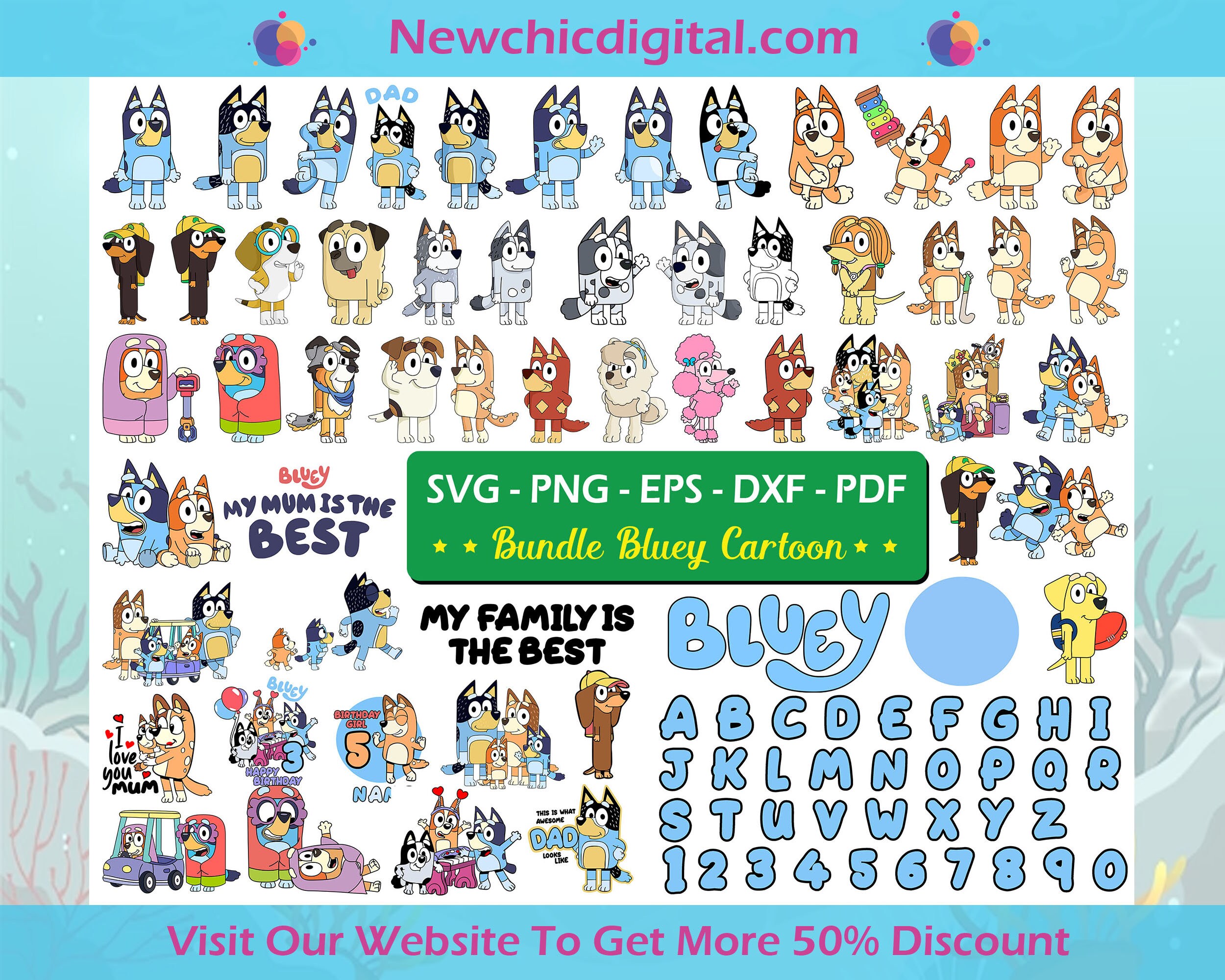 Buy 100... Bluey SVG Bundle Bluey Cut Files for Cricut Bluey Online in ...