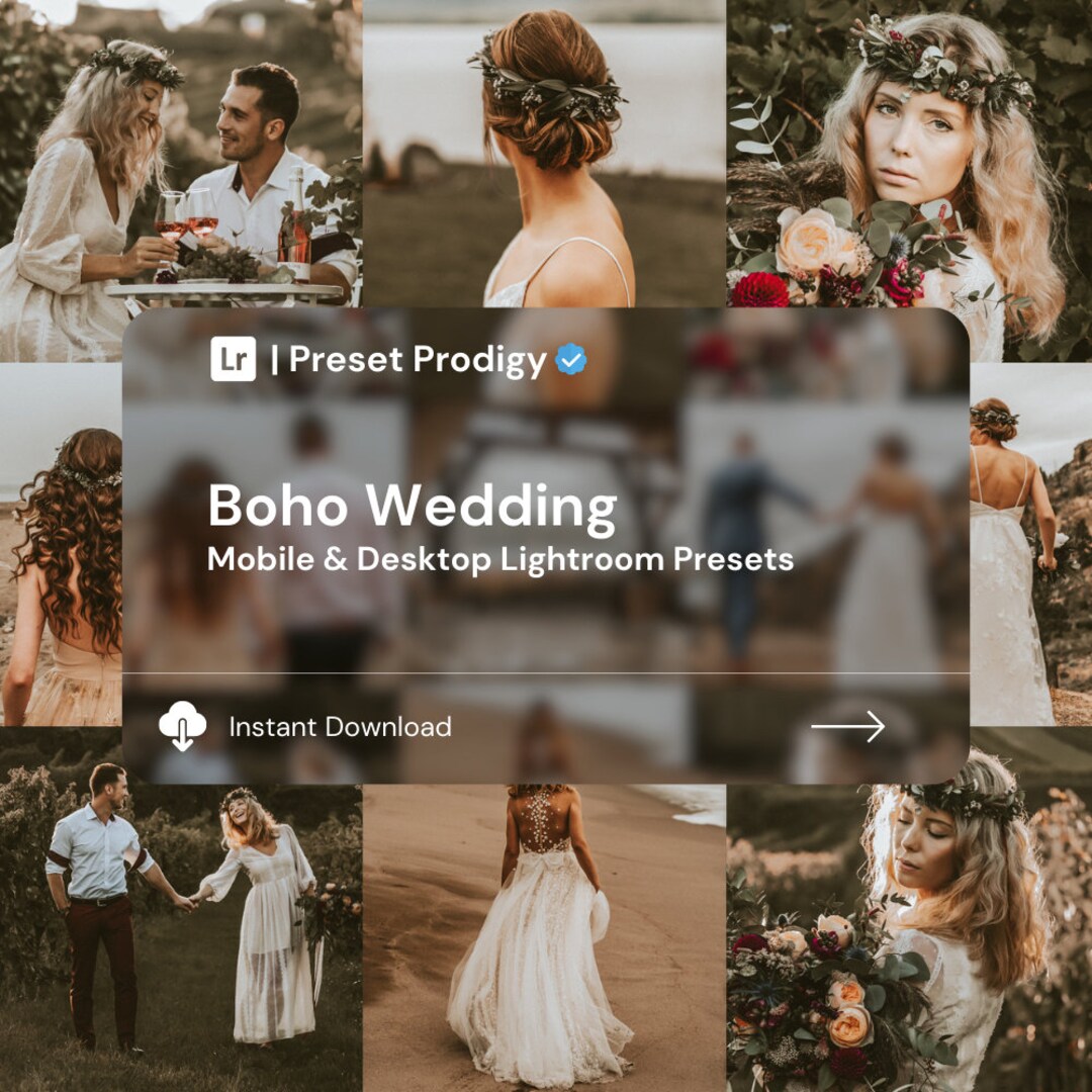 Boho Wedding Lightroom Presets - Easy-to-use Bohemian Mobile and ...