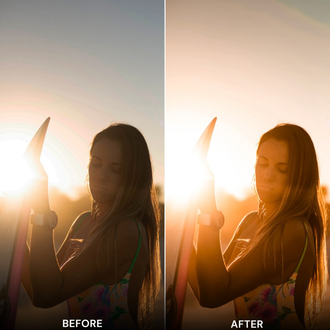 Golden Hour Lightroom Preset Filters Enhance Your Photos With Warm ...