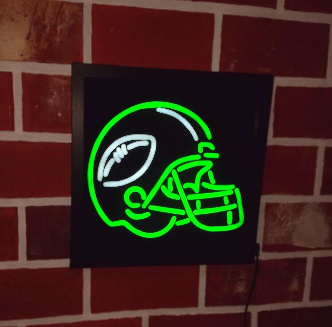 Football LED Neon Sign 13"x13" Pub, Man Cave, Beer Sign, Bar - Etsy