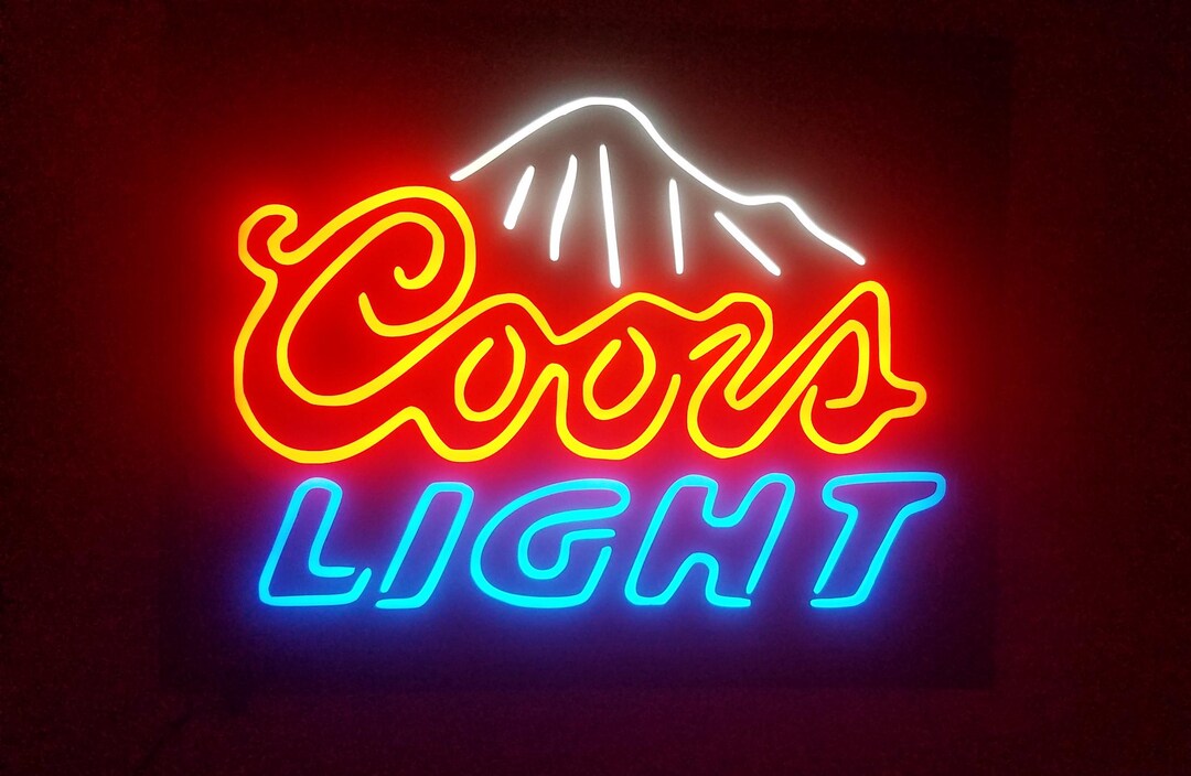 Coors Light LED Neon Sign 13"x13" or 15"x12" Pub, Man Cave, Beer Sign ...