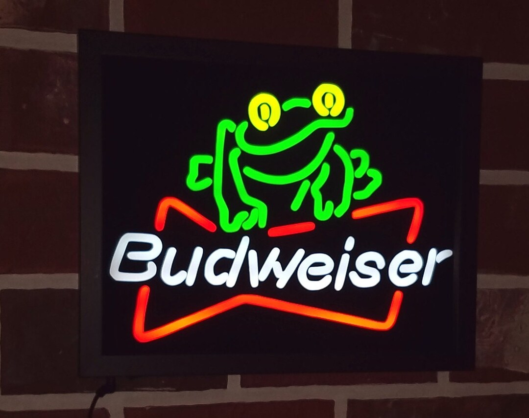 Budweiser Frog Beer LED Neon Sign Pub, Man Cave, Beer Sign, Bar 15x12 ...