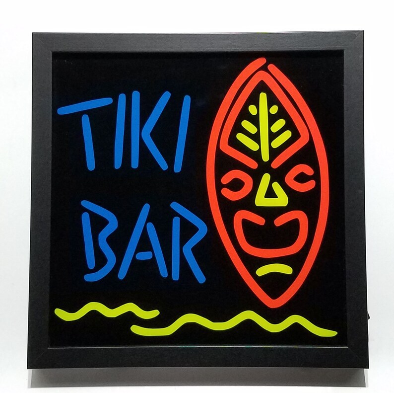 Tiki Bar Totem Pole LED Neon Sign, Game Room 13x13 3 Options Available ...