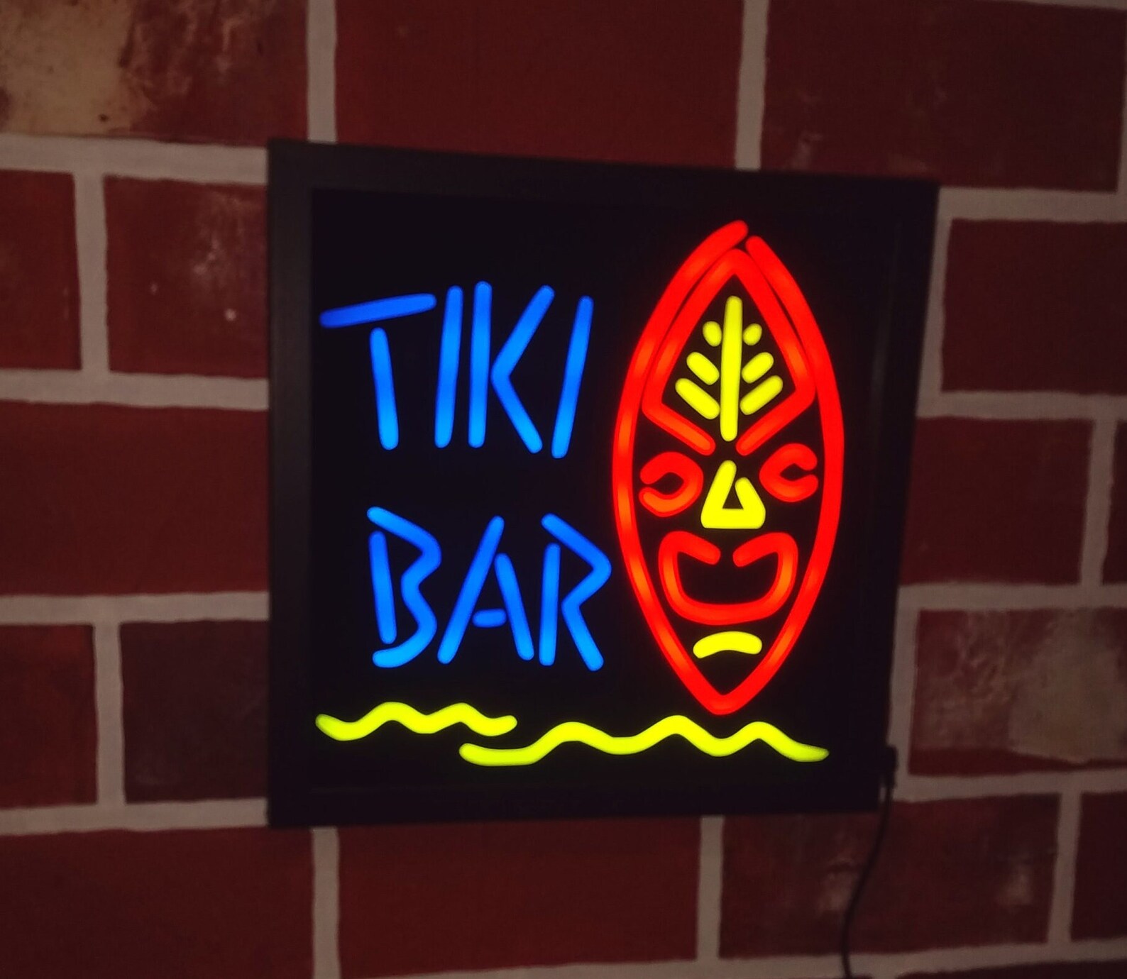 Tiki Bar Totem Pole LED Neon Sign, Game Room 13x13 3 Options Available ...
