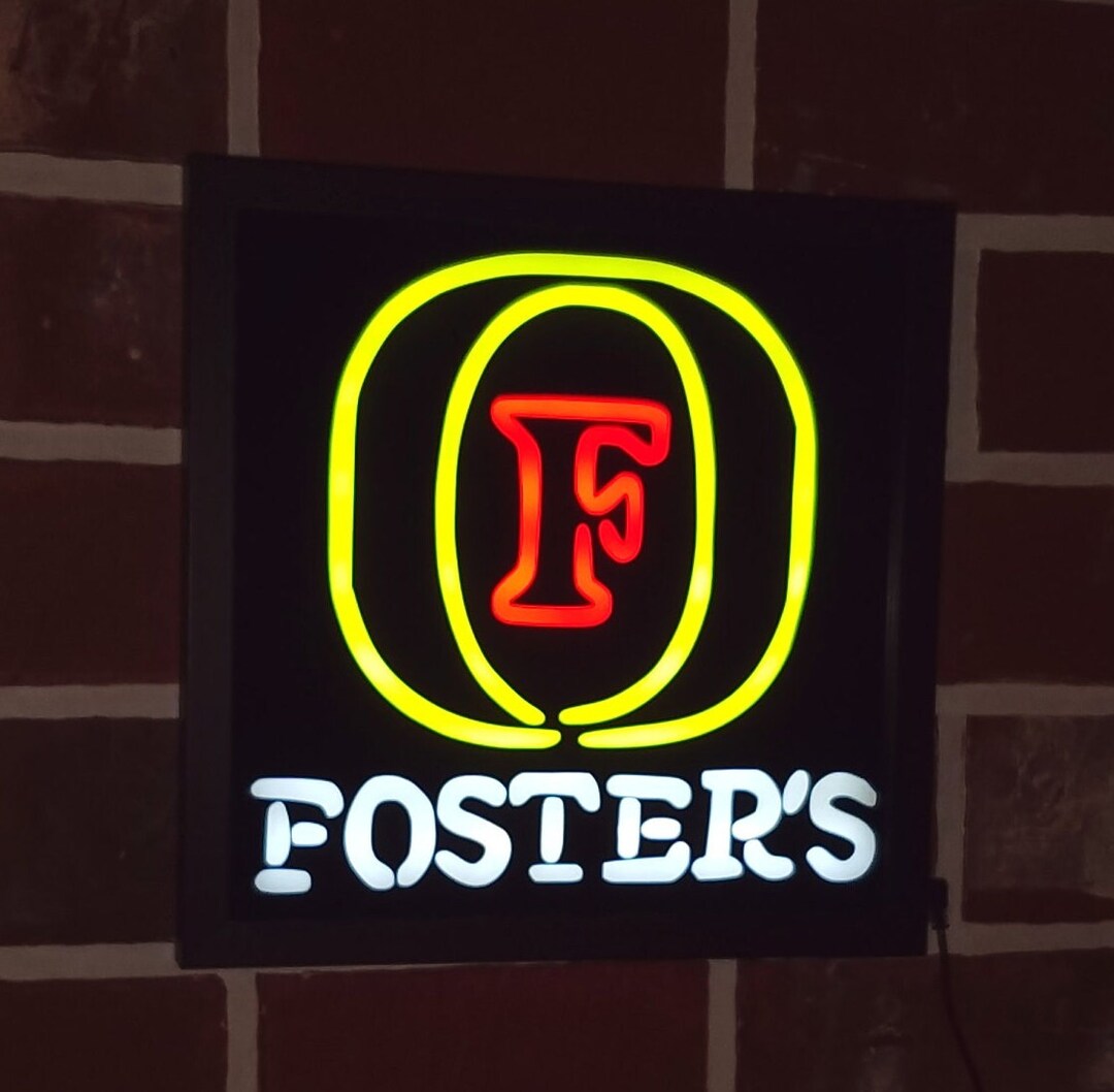 Foster's Beer LED Neon Sign, Beer Sign, Bar 13x13 - Etsy