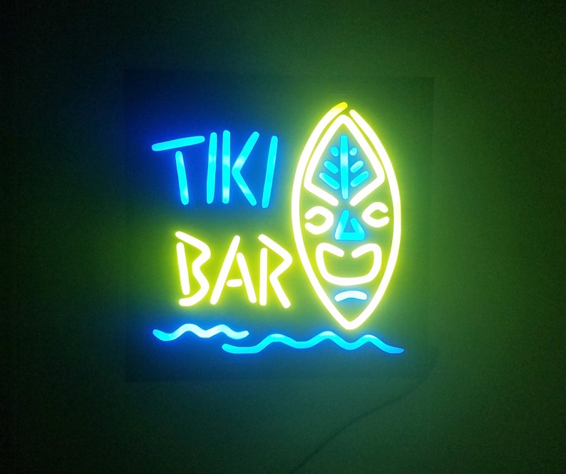 Tiki Bar Totem Pole LED Neon Sign, Game Room 13x13 3 Options Available ...
