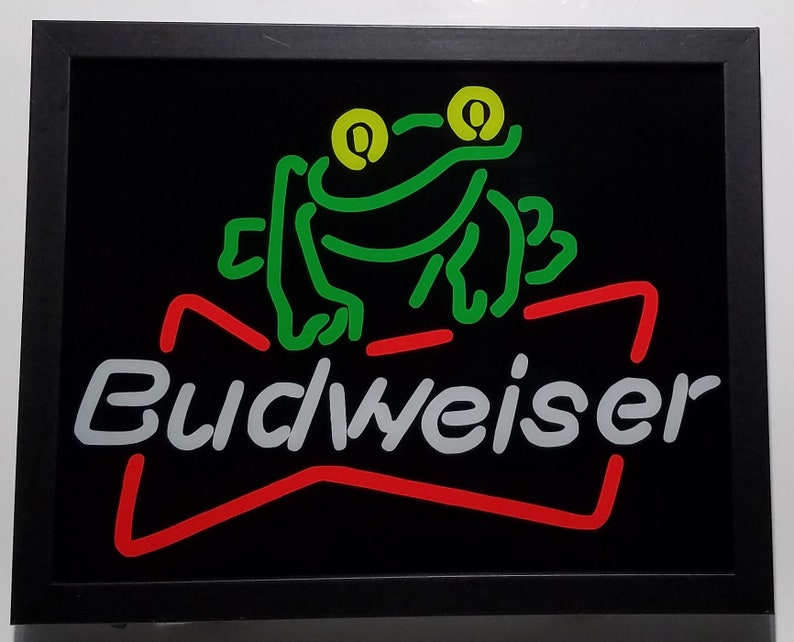 Budweiser Frog Beer LED Neon Sign Pub Man Cave Beer Sign - Etsy