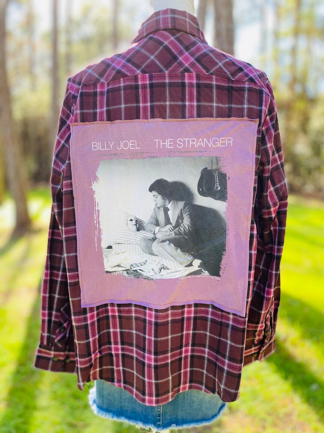 Upcycled Billy Joel Inspired Flannel Only One Available - Etsy