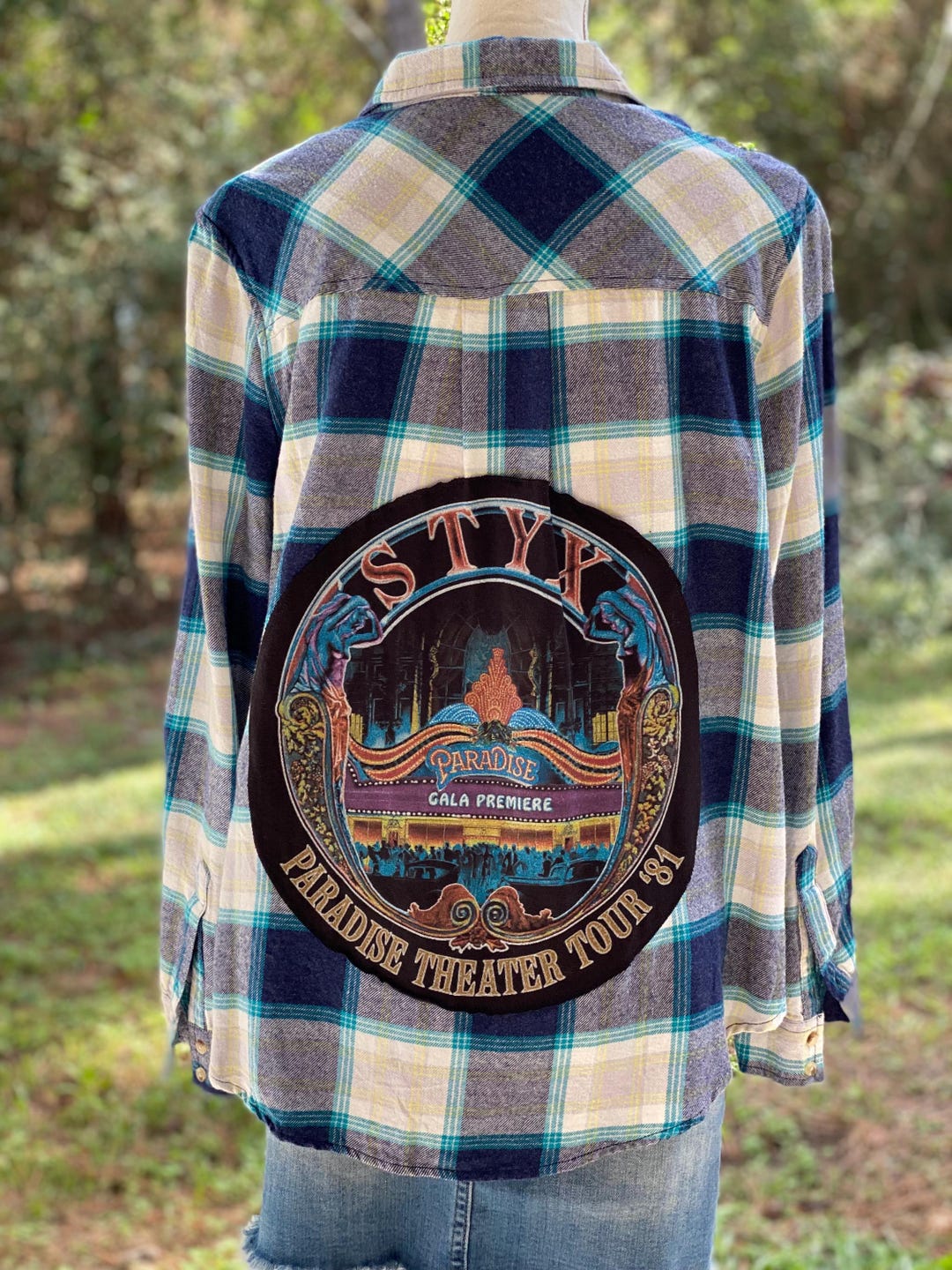 Upcycled Classic Rock Inspired Flannel Only One Available - Etsy