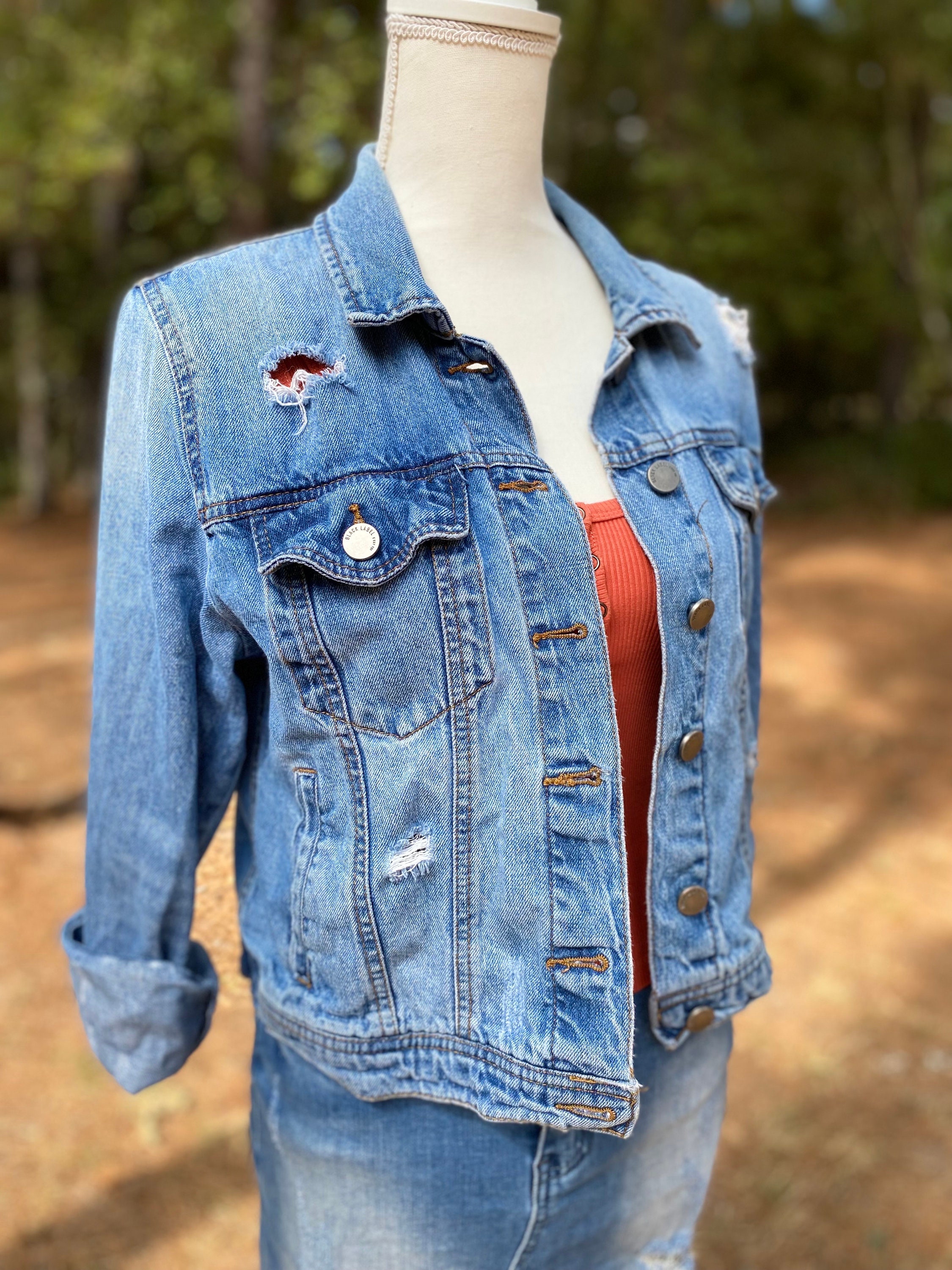 Upcycled Baseball Inspired Denim Jacket Houston Astros Inspired Denim ...