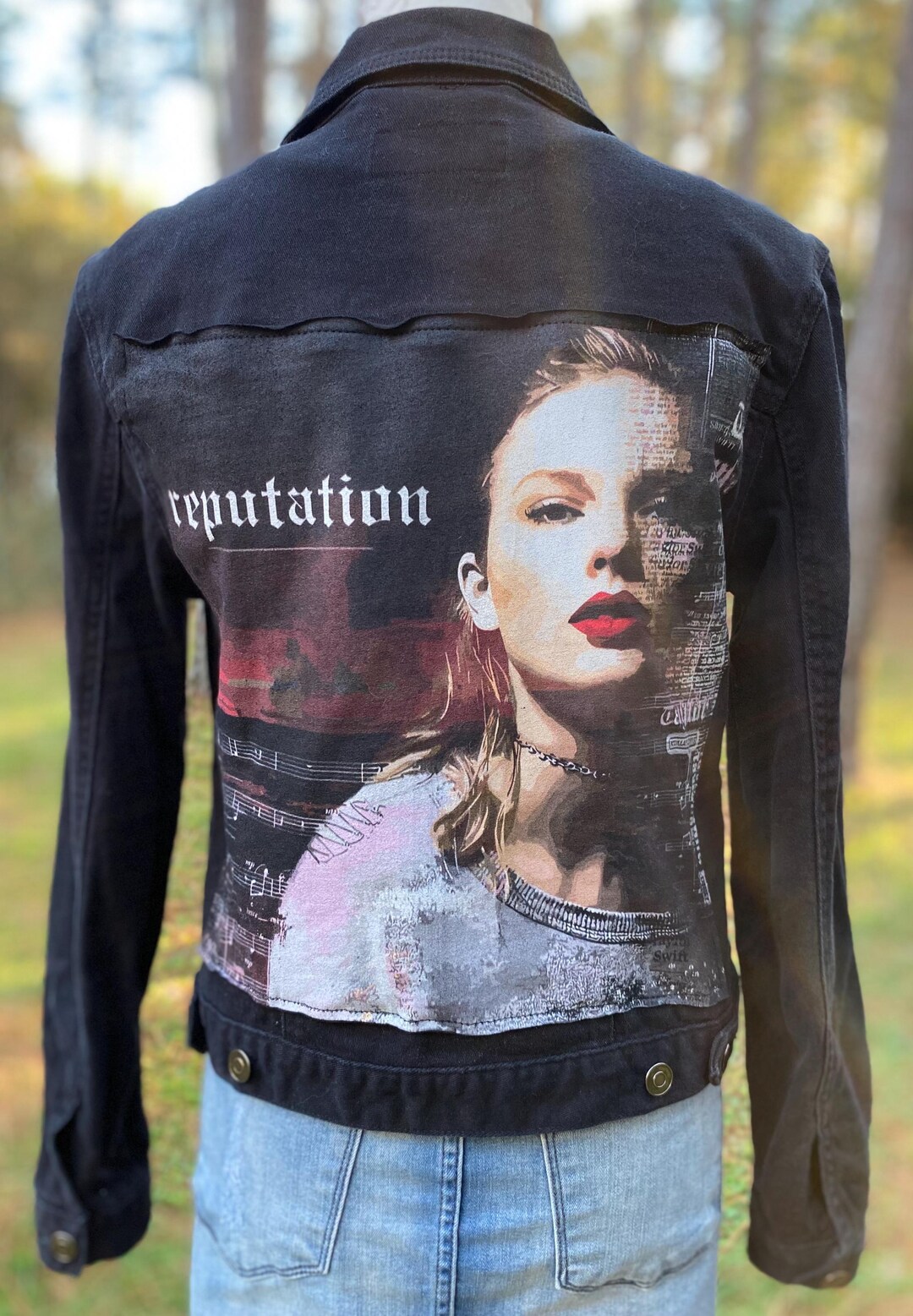 Upcycled Taylor Swift Reputation Denim Jacket - Only One Available! - Etsy