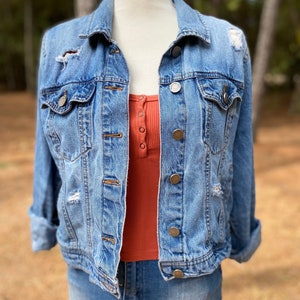 Upcycled Baseball Inspired Denim Jacket Houston Astros Inspired Denim ...