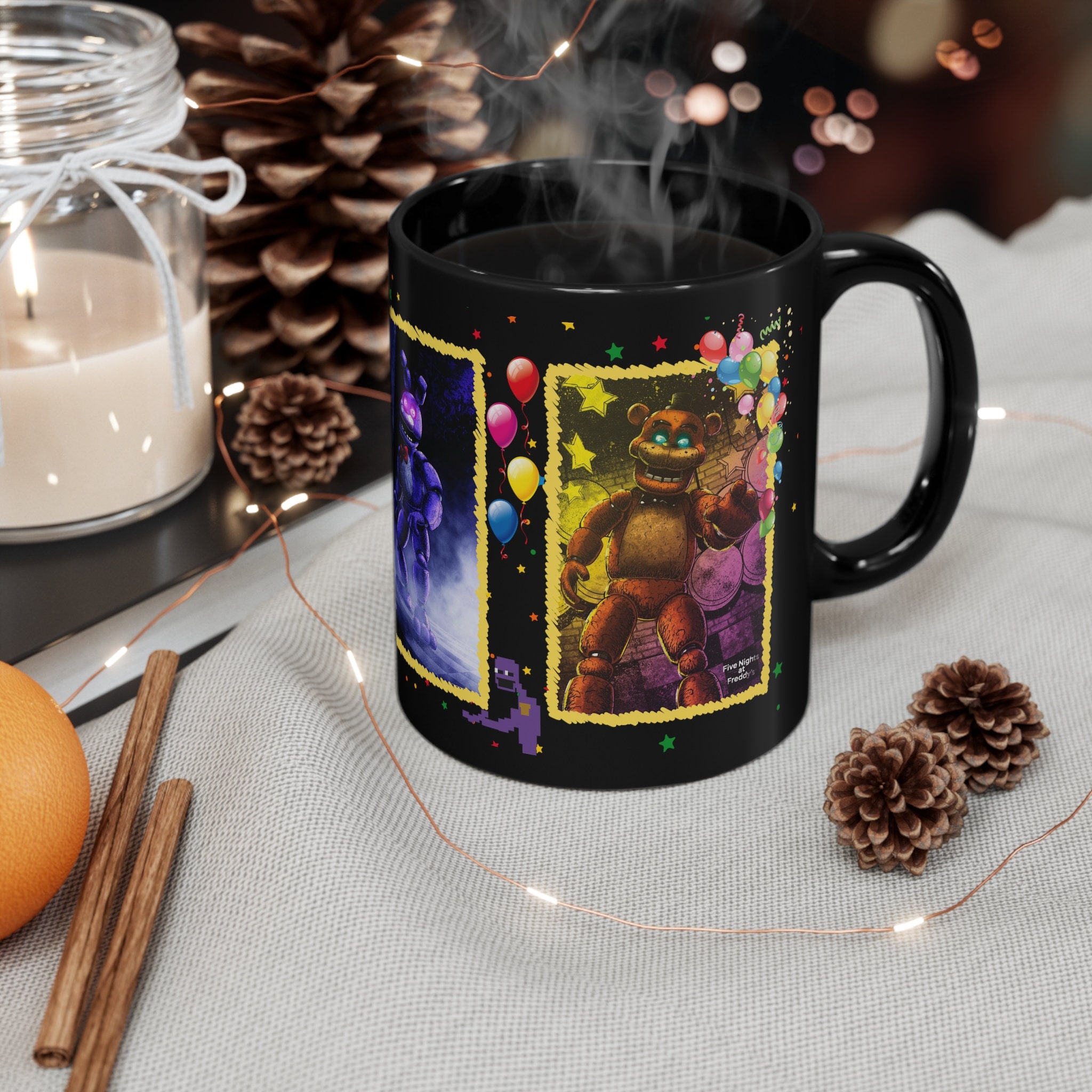 11oz Black Mug for Gamer Girl Gifts for Coffee Lovers Kawaii Coffee Mug ...