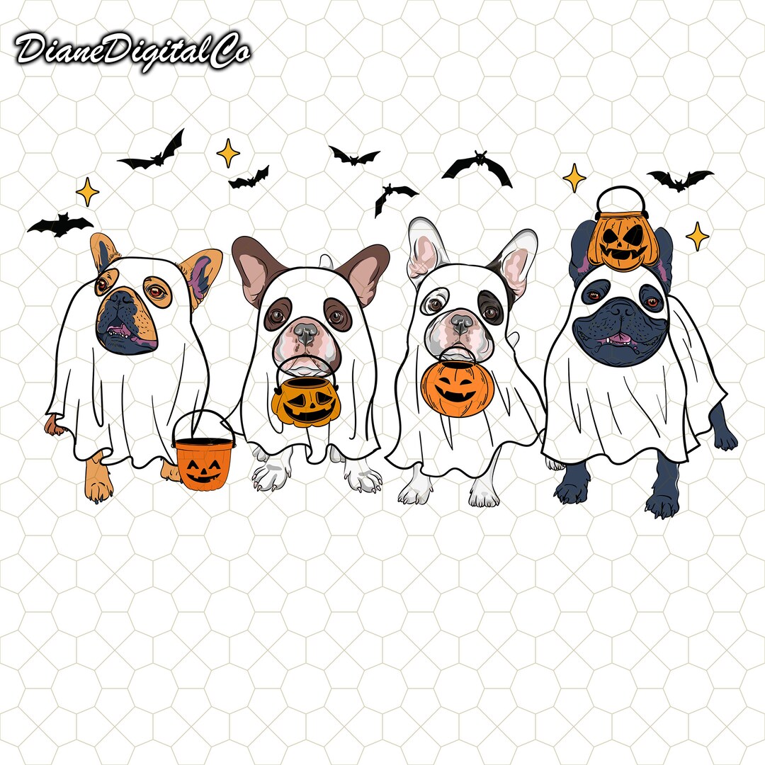 French Bulldog Png Frenchie Halloween Png Ghost Dog Png - Etsy
