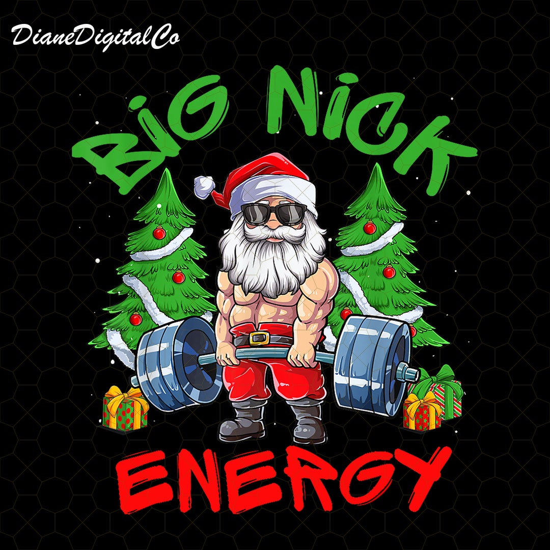 Funny Muscle Santa Lifting Christmas Ugly Christmas Png Santa - Etsy UK