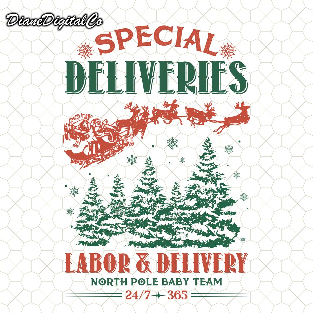 Special Deliveries LD Nurse Png, L&D Nurse Christmas Png, Delivering ...