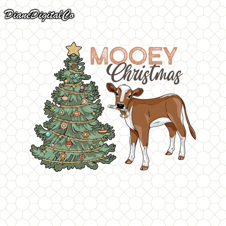 Mooey Christmas Catus Png Highland Cow Merry Christmas - Etsy