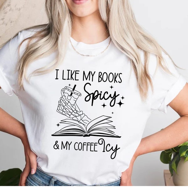 I Like My Books Spicy and My Coffee Icy Svg - Etsy