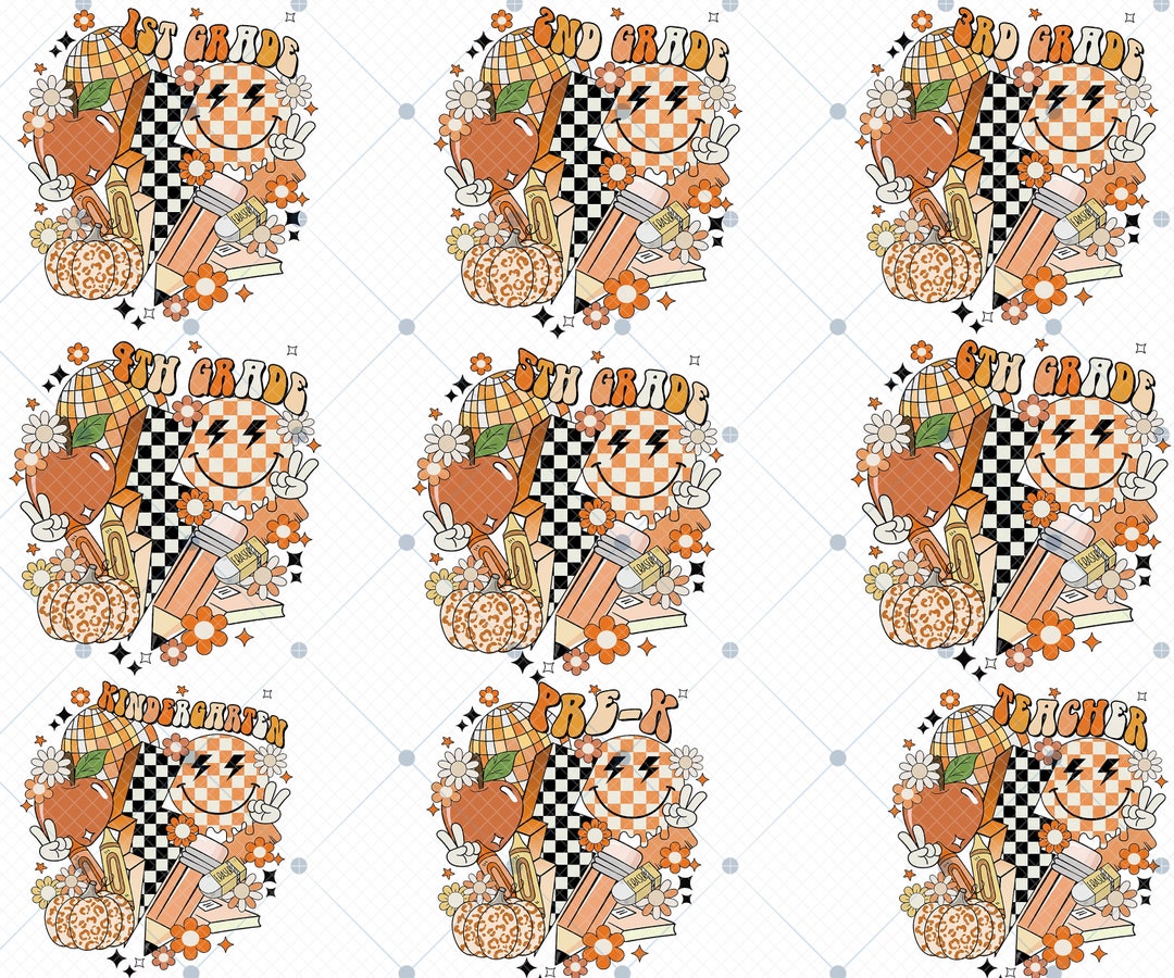 Retro Fall Teacher PNG Sublimation Bundle, Spooktacular Teacher Png ...