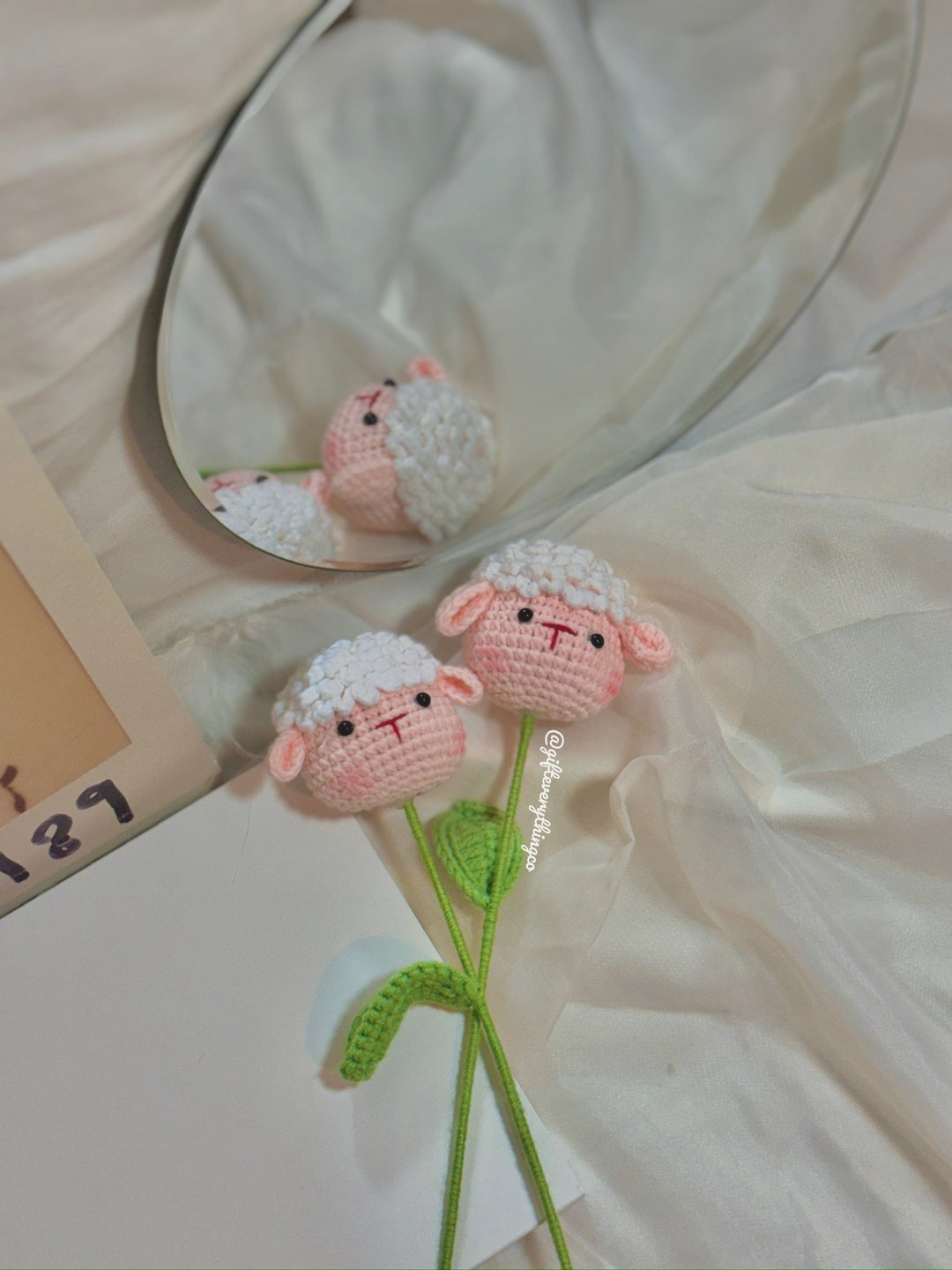 White Sheep Flowers Handmade Crochet | Perfect Valentine's Gift for ...