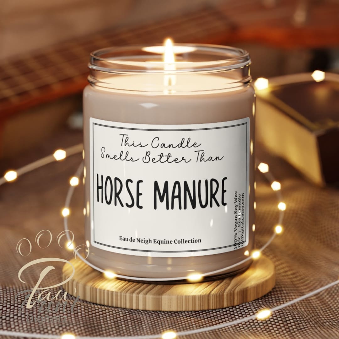 Funny Manure Horse Lover Candle Gift, Snarky Gag Present for Country ...