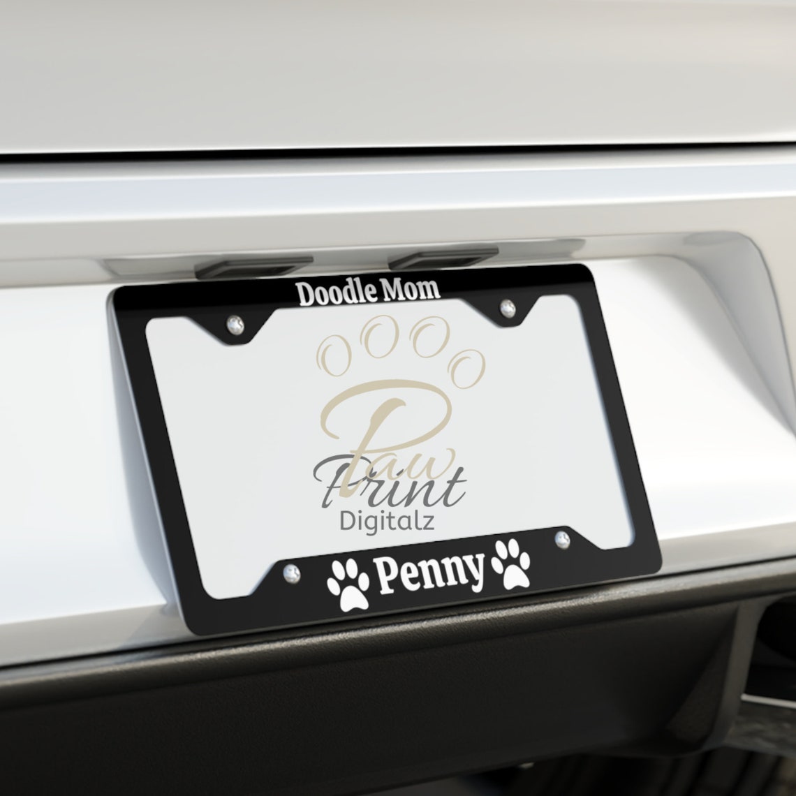 Personalized Doodle Mom License Plate Frame, Custom Doodle Mom License ...