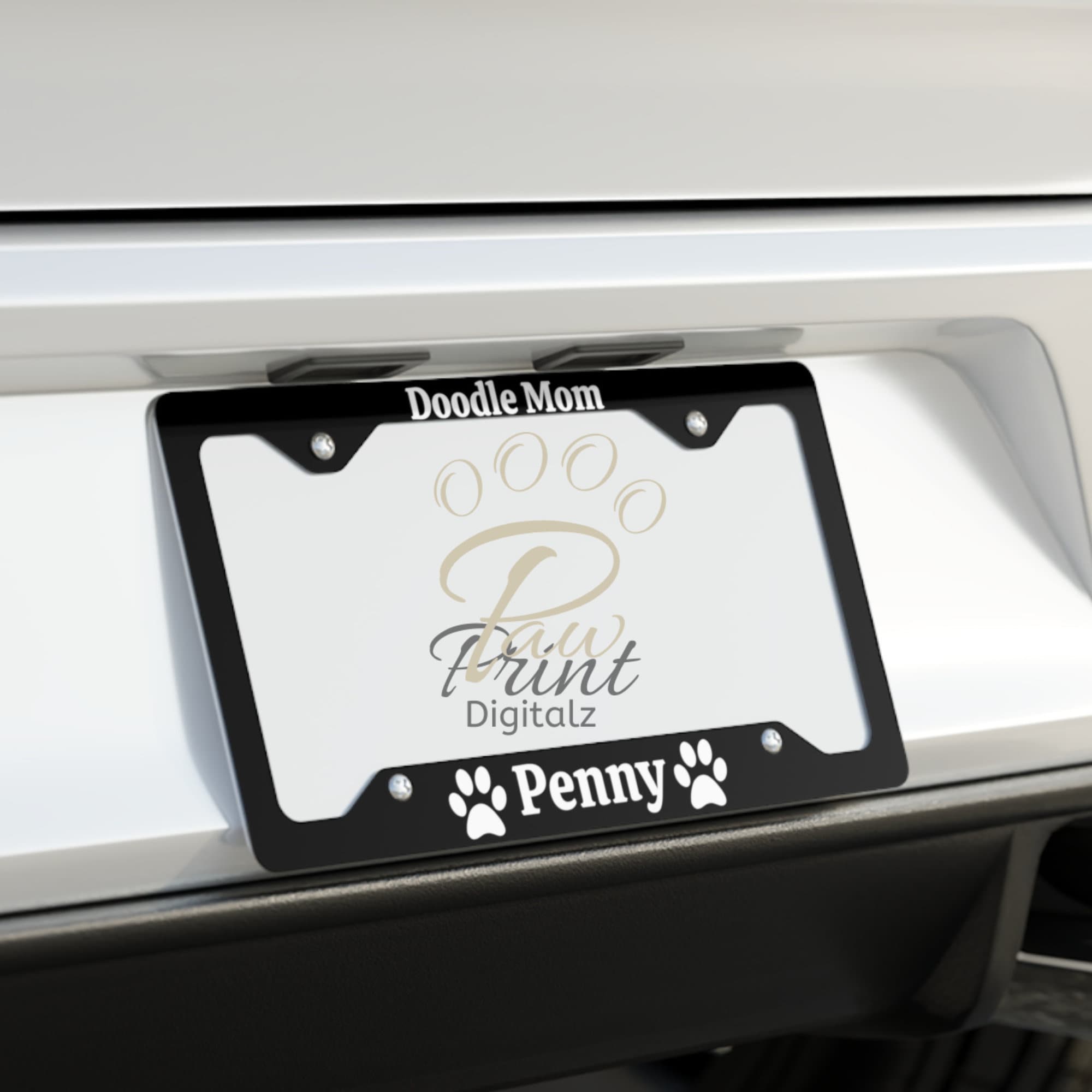 Personalized Doodle Mom License Plate Frame, Custom Doodle Mom License ...