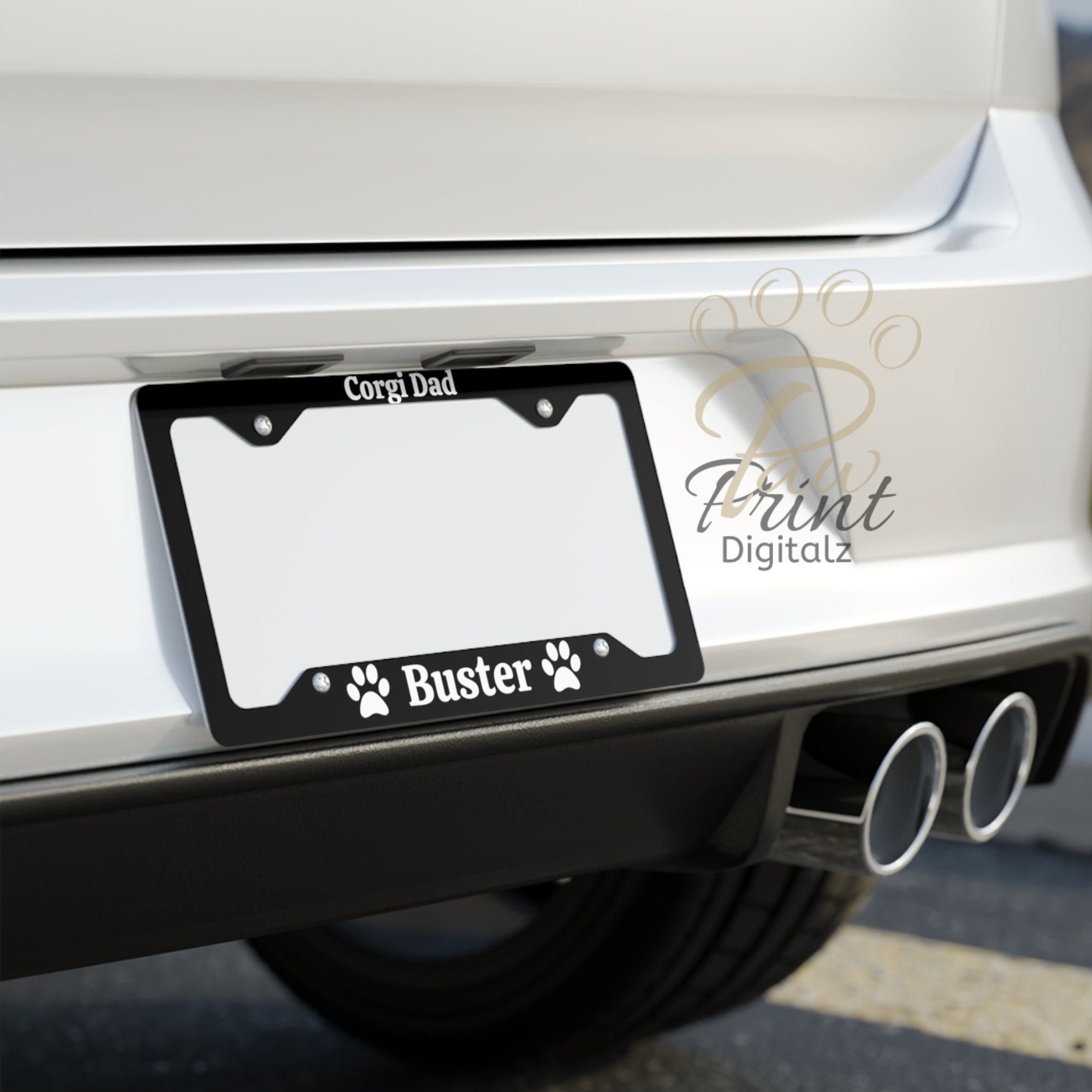 Personalized Corgi Dad License Plate Frame, Custom Corgi Dad License ...