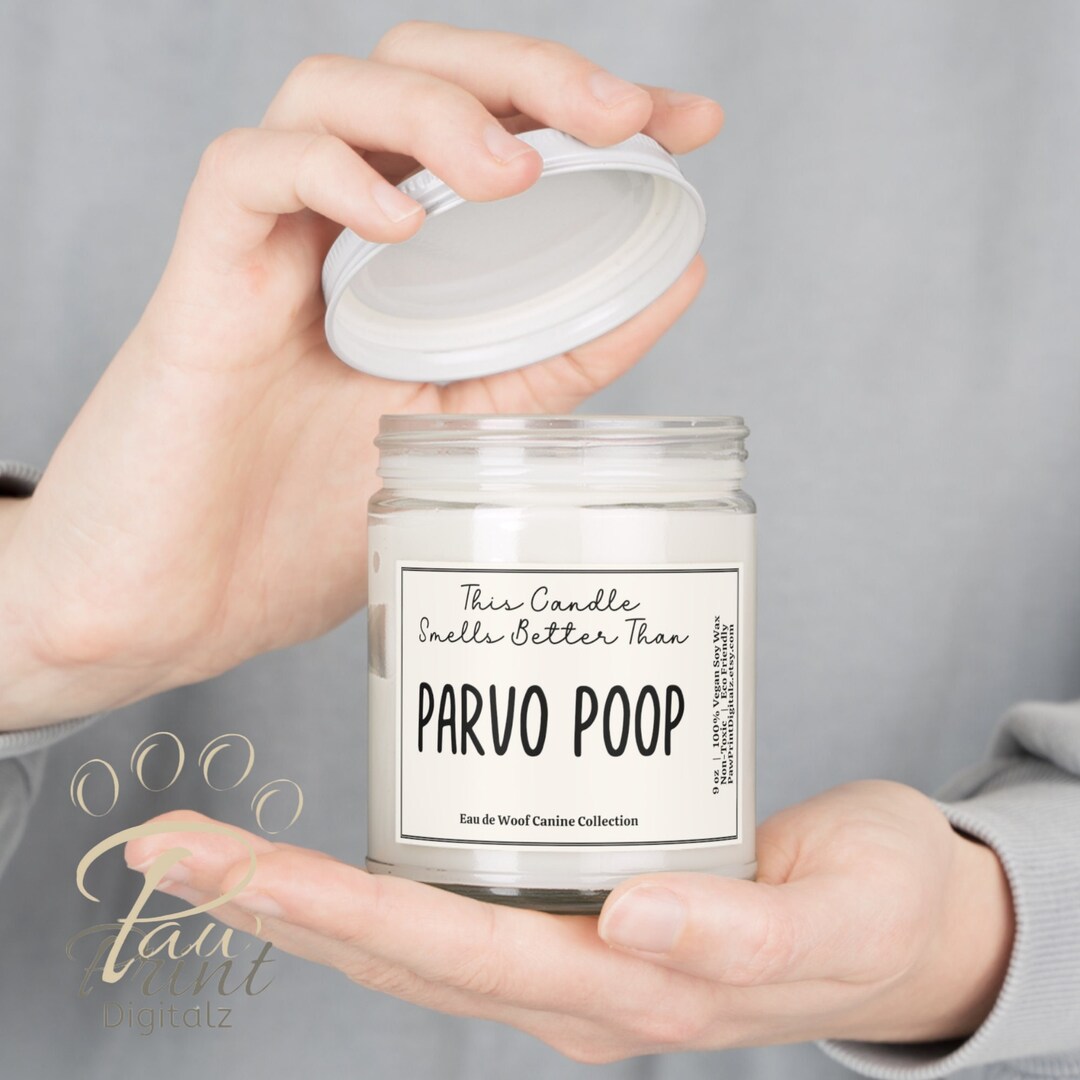 Sarcastic Parvo Poop Candle Gift, Funny Stink Gag Present Dog Lover Pet ...