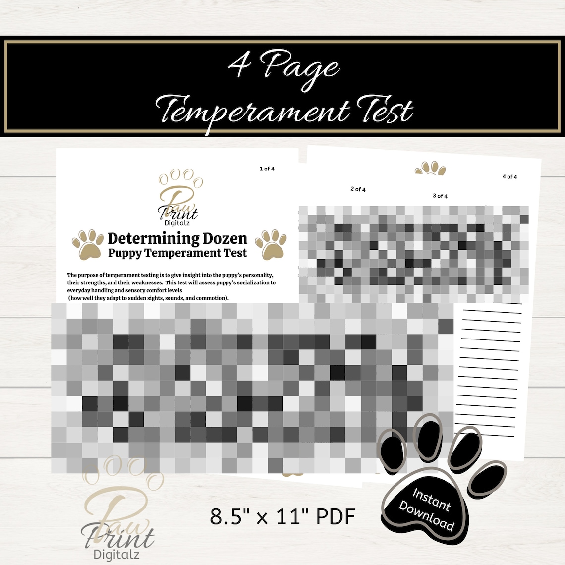 Puppy Temperament Testing Kit, Complete Temperament Test Bundle for ...