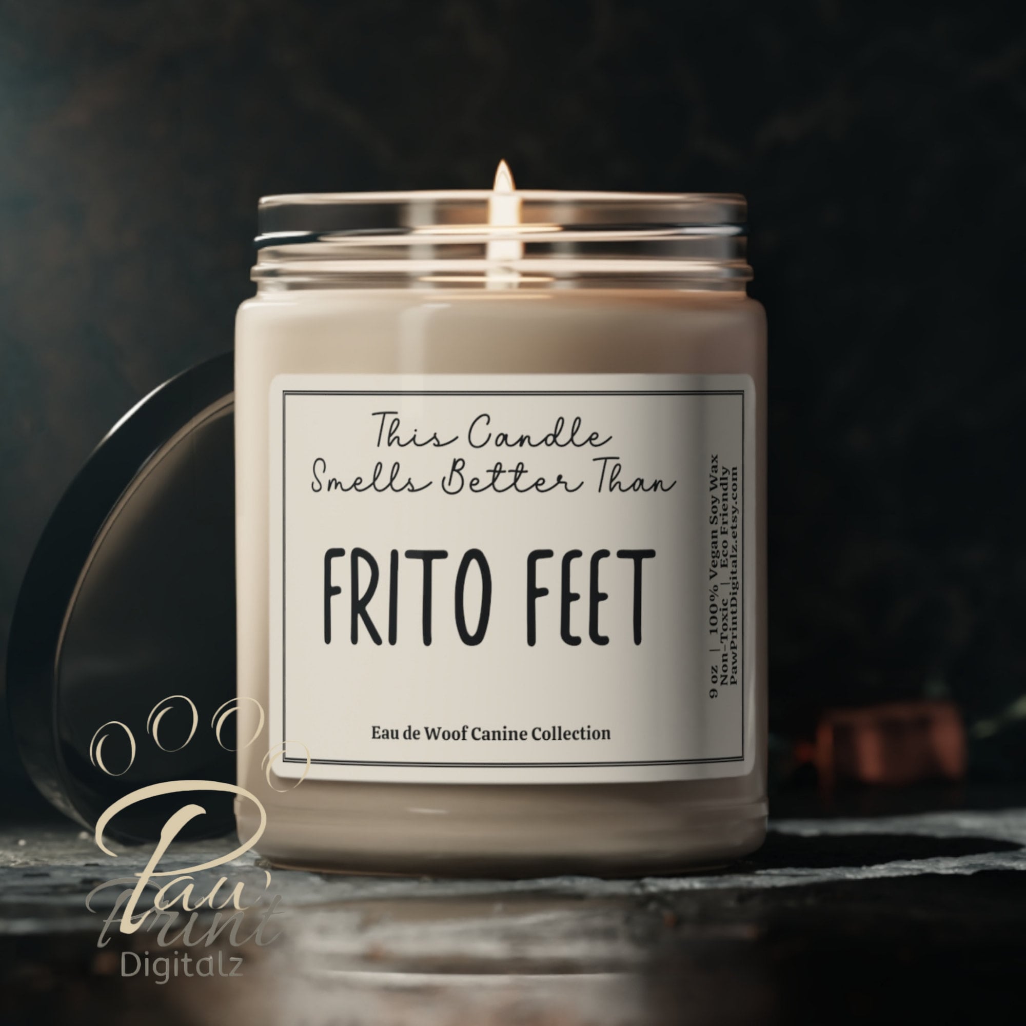 Snarky Frito Feet Dog Candle Gift, Funny Gag Present for Dog Lover Pet ...