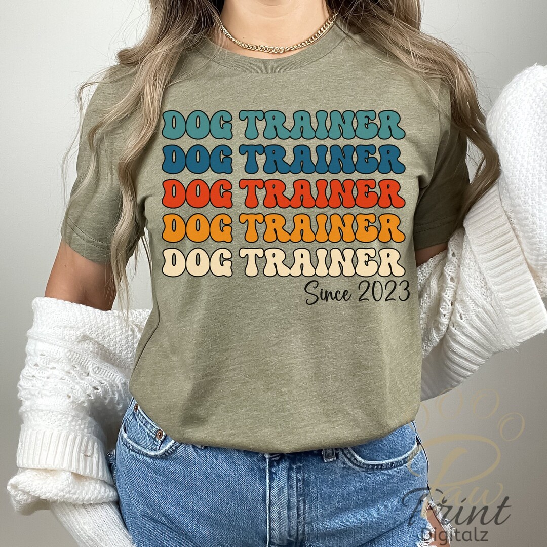 Retro Dog Trainer Since 2025 Custom Year Shirt, Personalized Dog ...