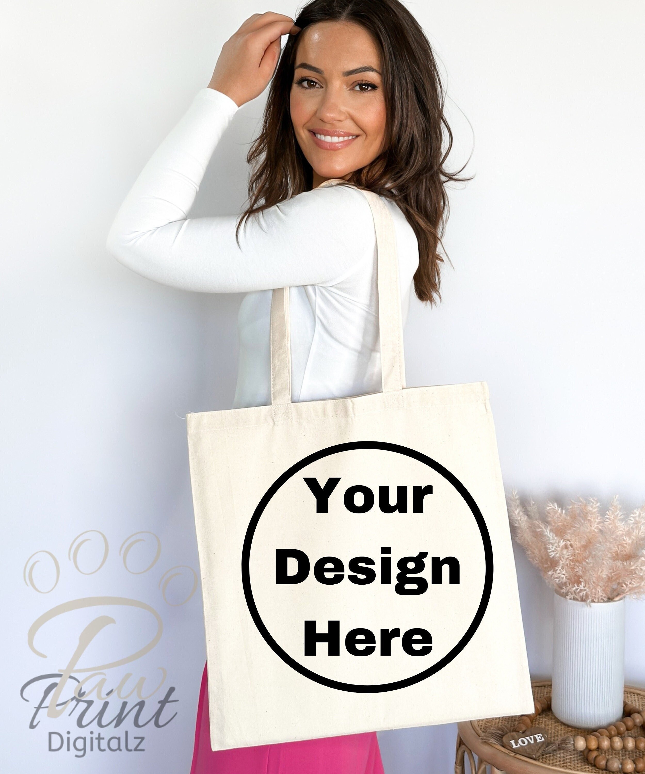 Custom Business Logo Tote Bag/ Personalized Canvas Tote Bag/ Puppy Go ...
