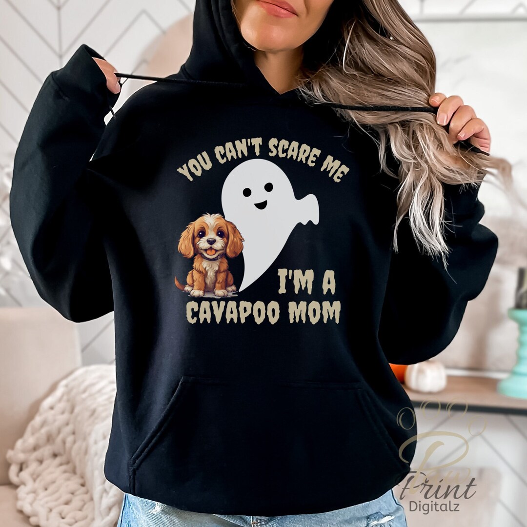 Cavapoo Mom Ghost Hoodie Halloween, Cute King Charles Spaniel T-shirt ...