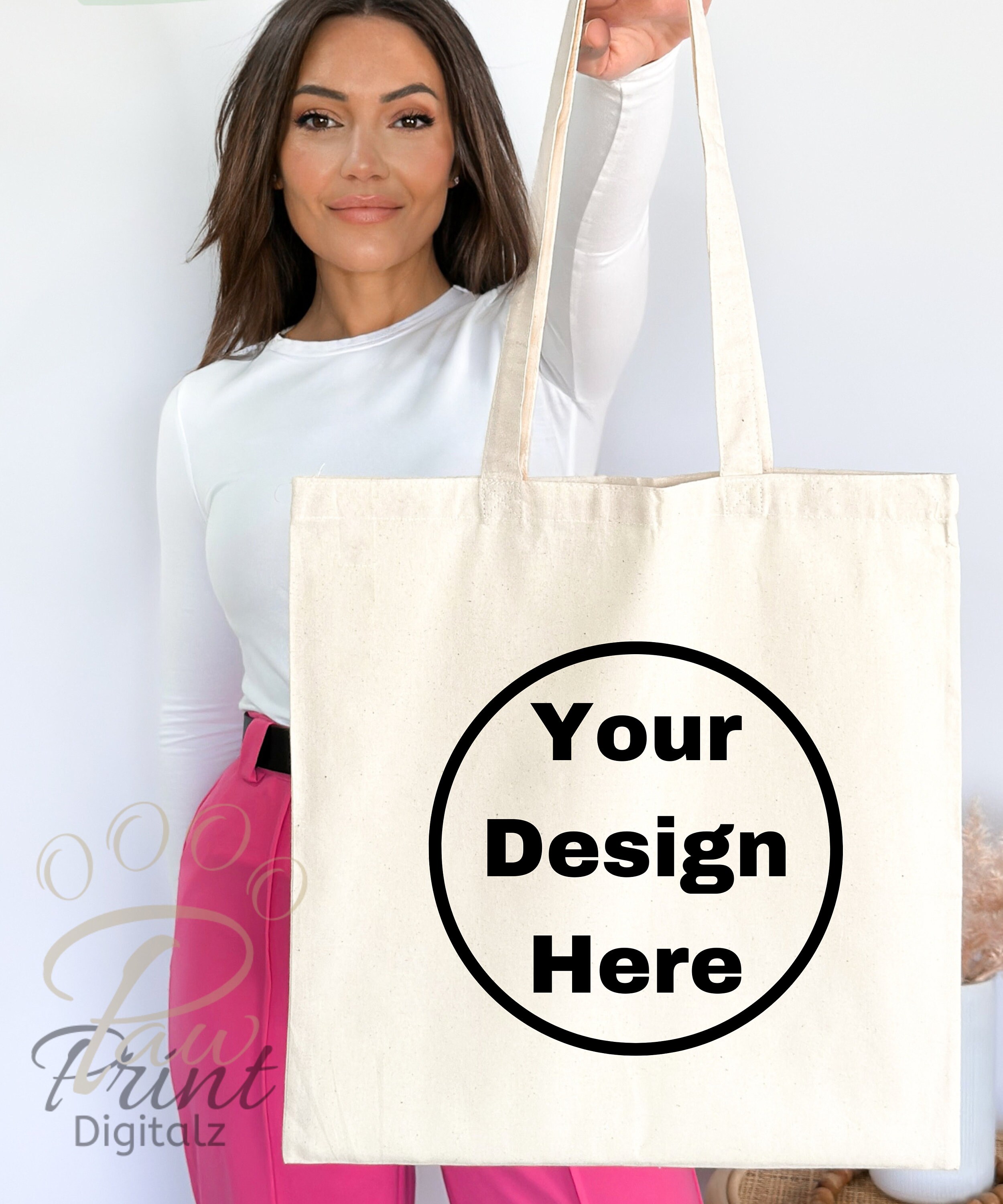 Custom Business Logo Tote Bag/ Personalized Canvas Tote Bag/ Puppy Go ...