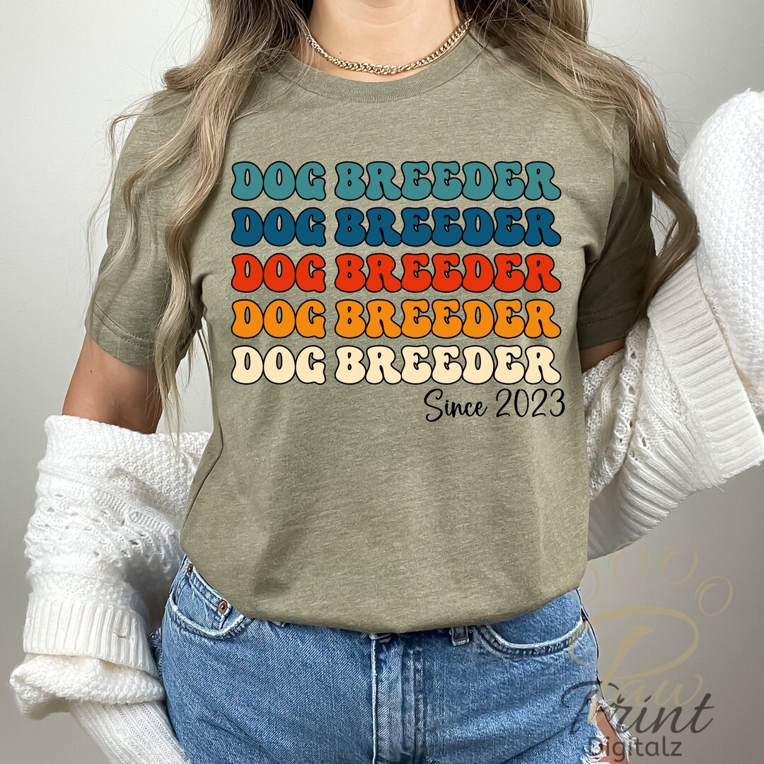 Retro Dog Breeder Since 2025 Custom Year Shirt, Personalized Dog ...